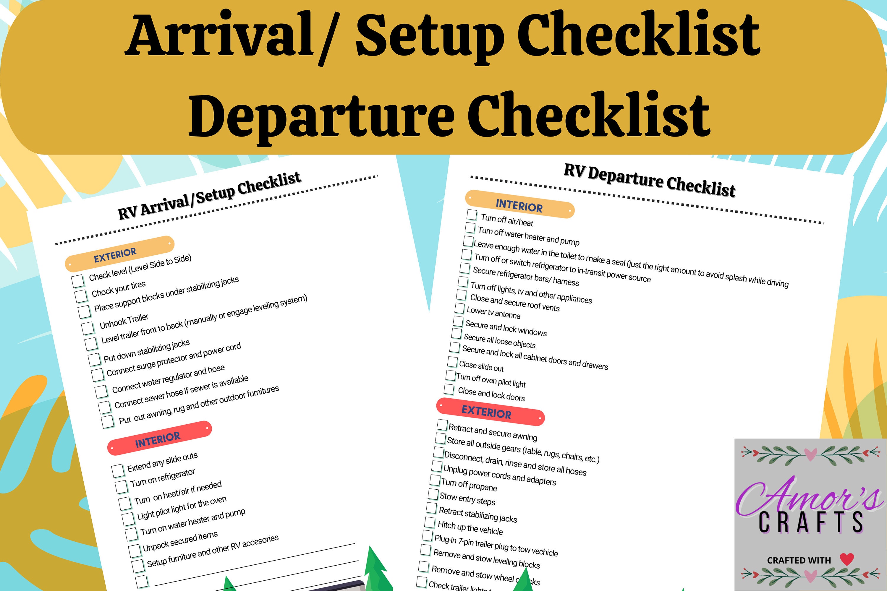 Complete & Basic RV Checklist Easy to Follow General RV Essentials ...