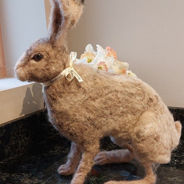 Needle Felted Hare - Etsy UK