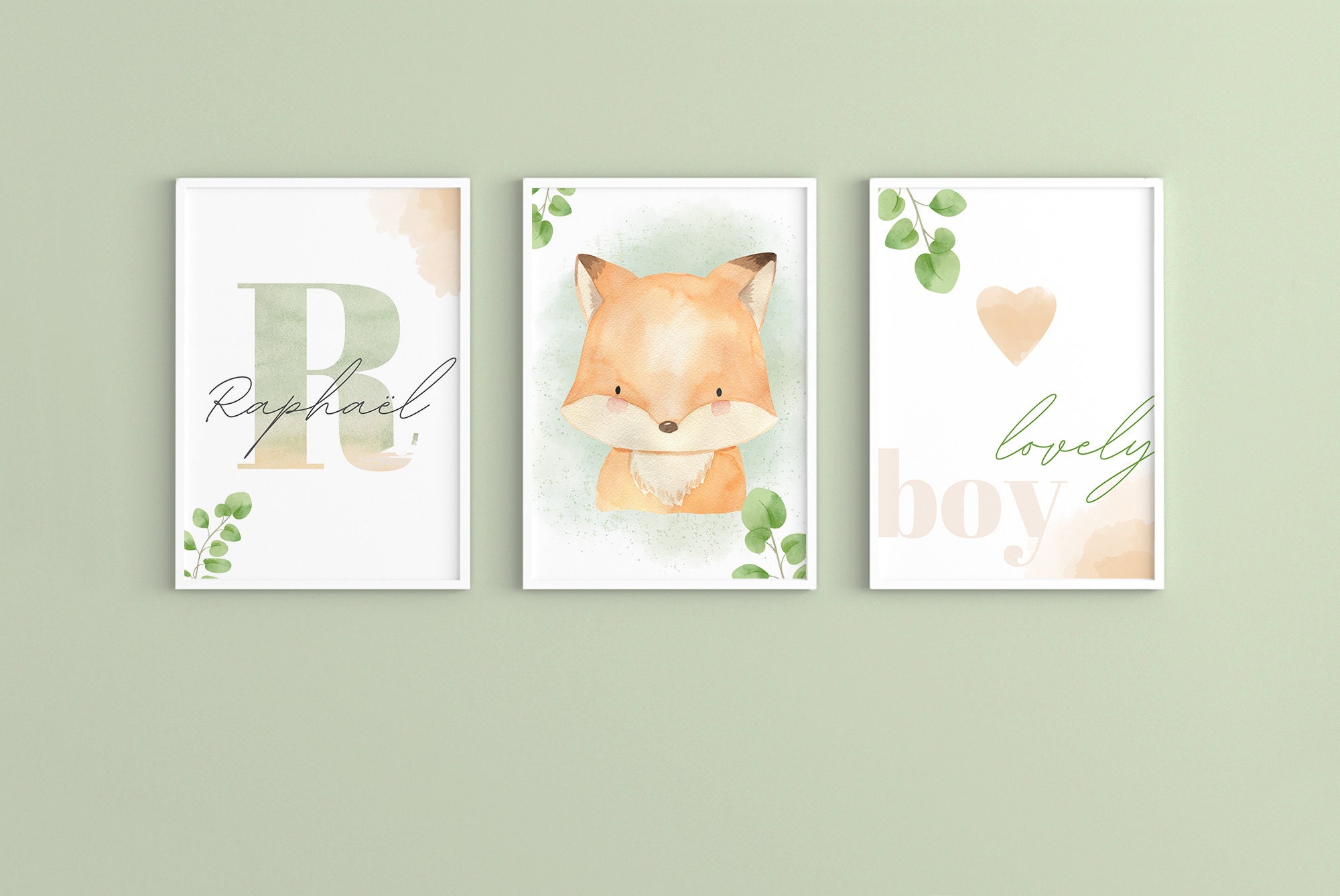 Affiche bébé renard Ensemble d'affiches A4 - Etsy France