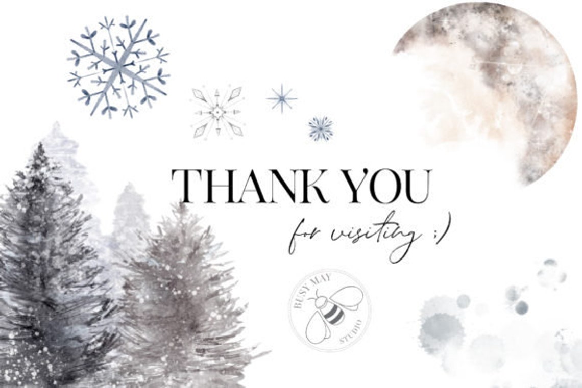 Winter Illustrations Clip Art Watercolor , Winter Season, December Clip ...