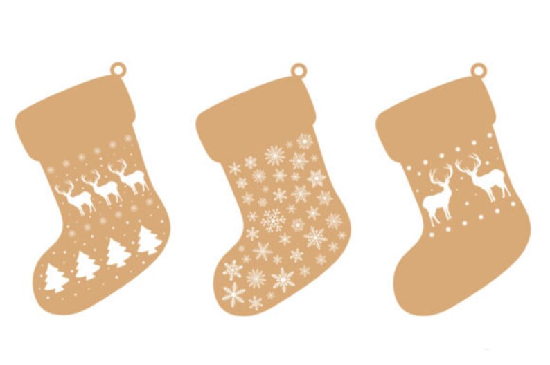 Christmas Stocking Tags SVG Gift Tag SVG Name Tags SVG - Etsy