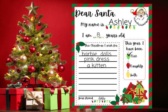 Printable Editable Santa Letter , Santa Letter Bundle Set for Kids ...