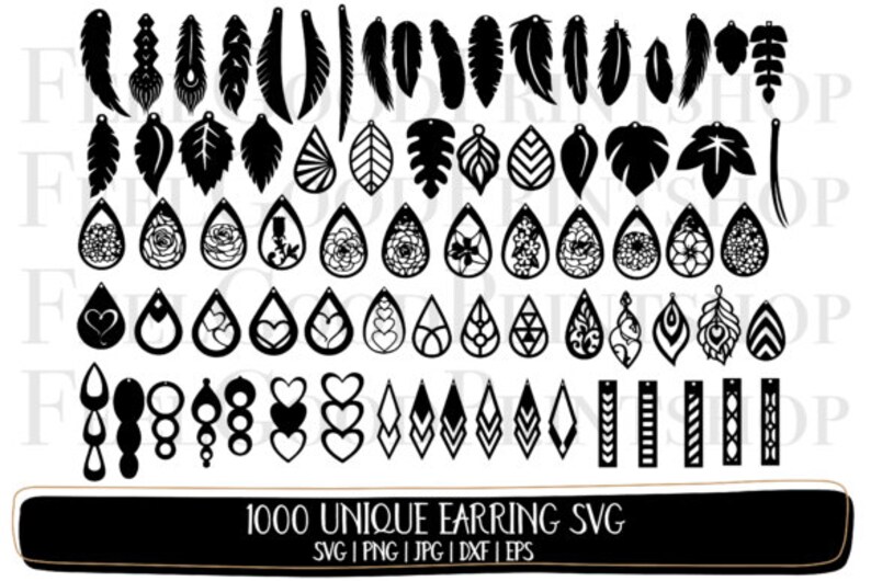 Earring SVG Bundle 1000 Earrings Cut Files Leather - Etsy