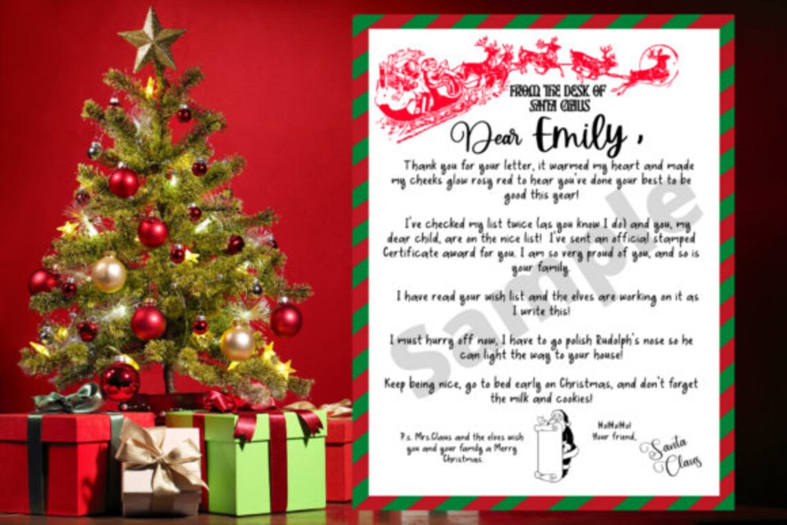 Printable Editable Santa Letter , Santa Letter Bundle Set for Kids ...
