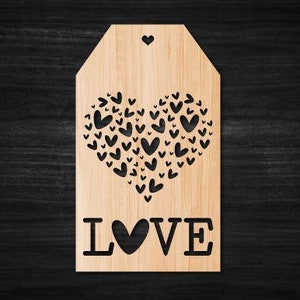 Valentine’s Gift Tag Laser Cut Bundle , Gift Tags SVG, Love Svg ...