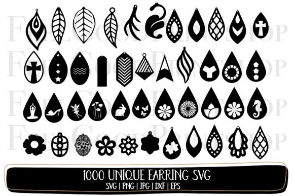 Earring SVG Bundle 1000 Earrings Cut Files Leather - Etsy