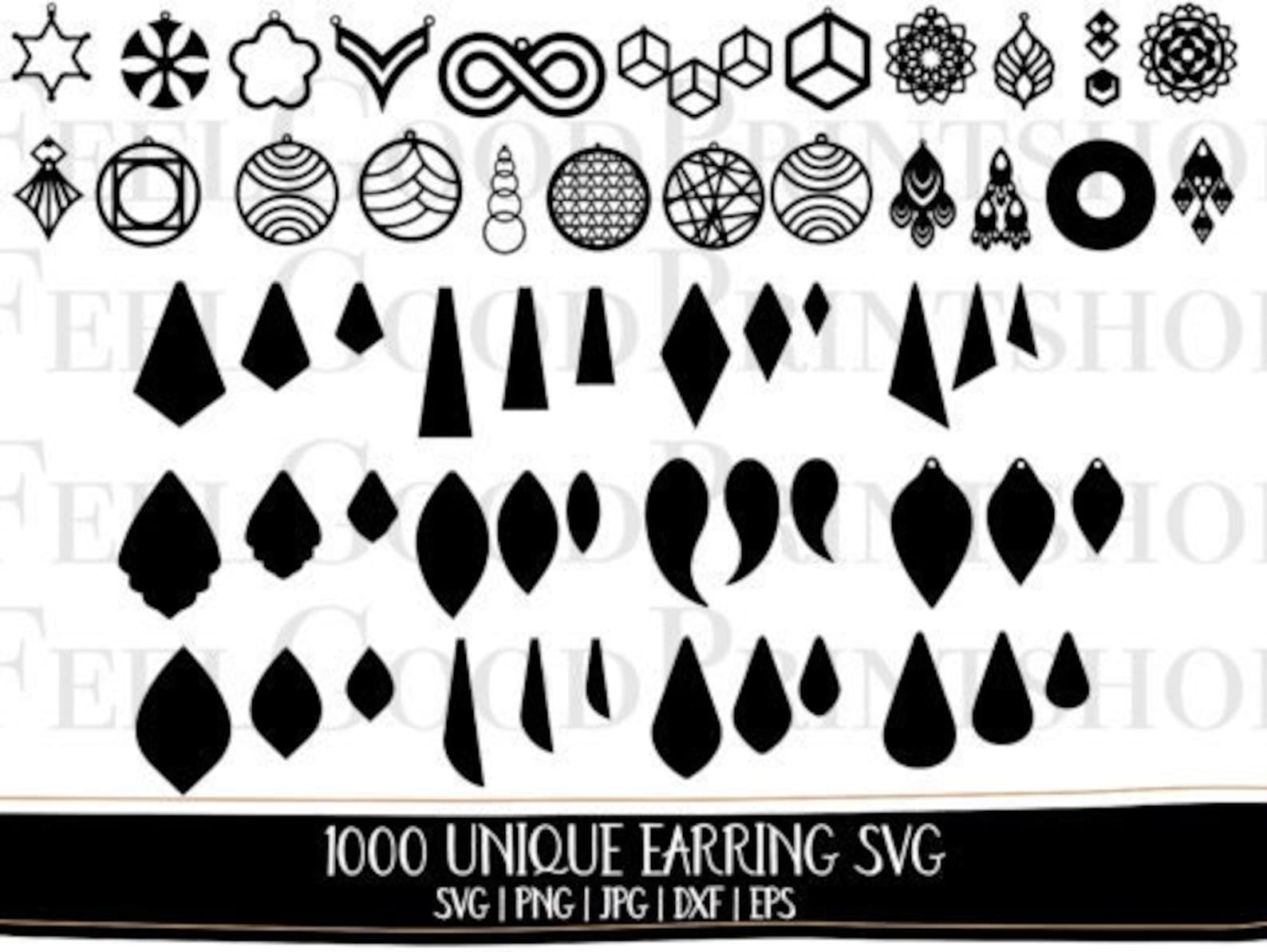 Earring SVG Bundle , + 1000 Earrings Cut Files , Leather Earring Svg ...