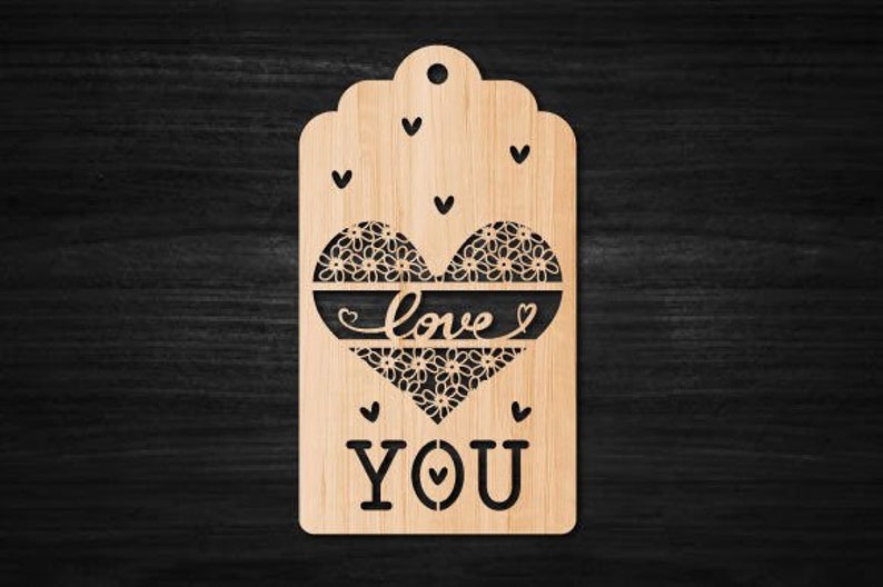 Valentine’s Gift Tag Laser Cut Bundle , Gift Tags SVG, Love Svg ...