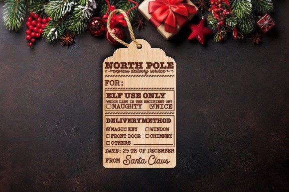 EDITABLE North Pole Delivery Tags, Christmas Gift Tag, Lump of Coal ...