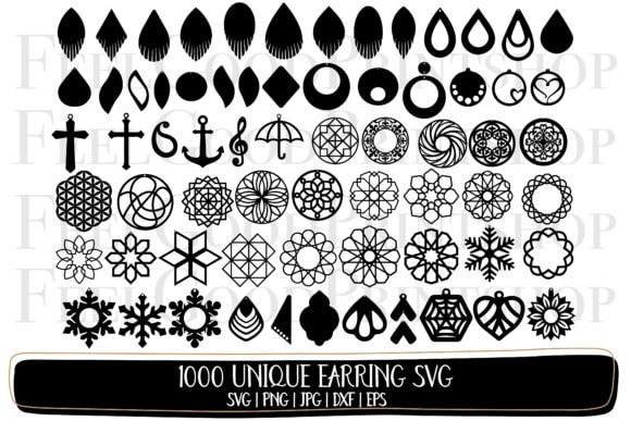 Earring SVG Bundle 1000 Earrings Cut Files Leather - Etsy