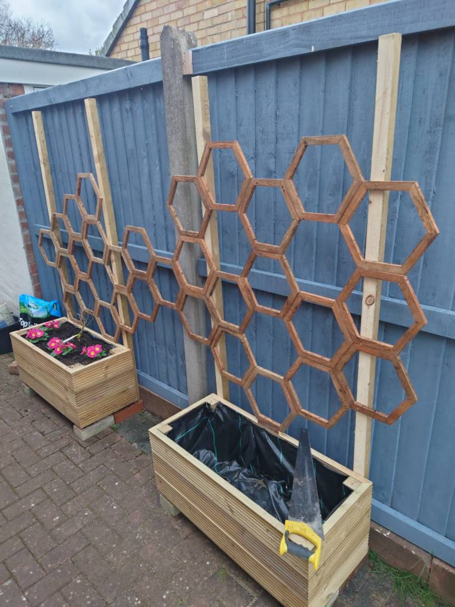Repurposed Wood, Honeycomb Trellis, Hexagonal, Garden Decoration - Etsy
