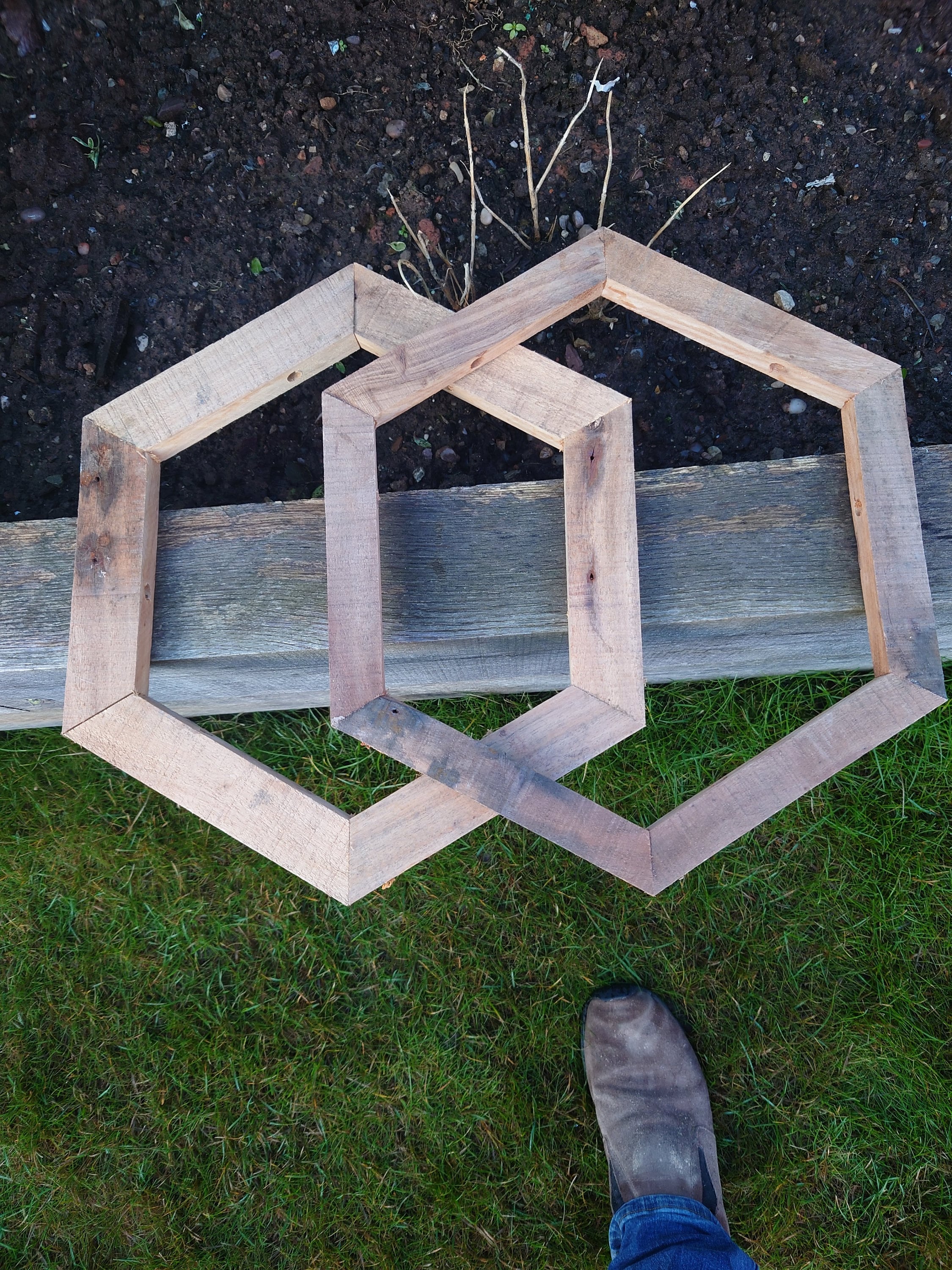 Repurposed Wood, Honeycomb Trellis, Hexagonal, Garden Decoration - Etsy