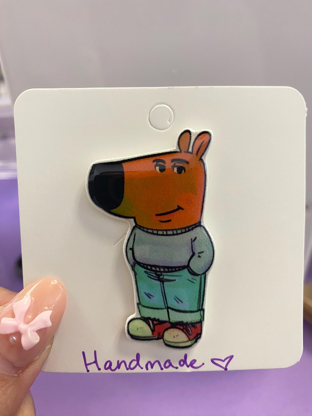 Chill Guy Meme Pin and Badge Reel, Handmade - Etsy