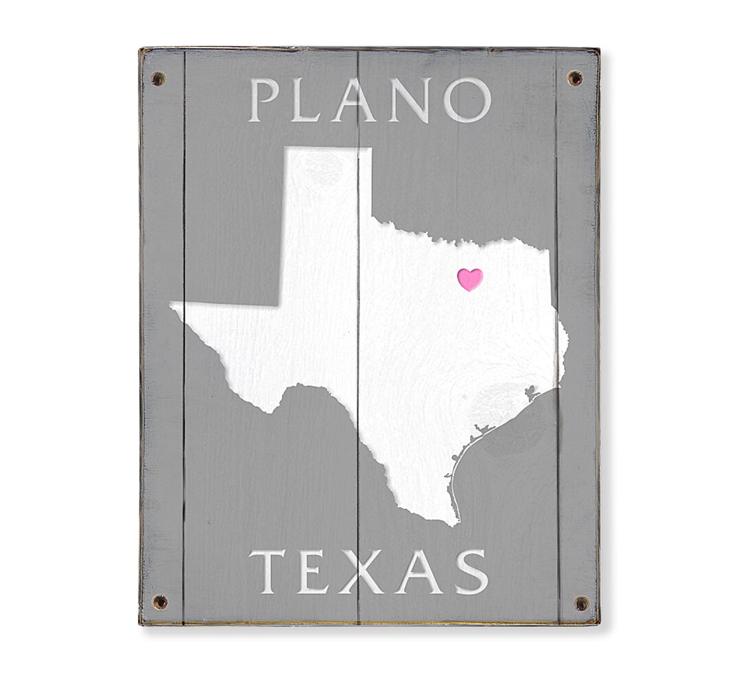 Texas Home Decor Customizable Rustic State Sign Personalized With Your ...