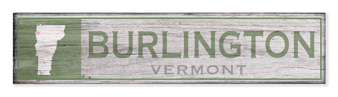 Vermont Home Decor Rustic State Sign Customizable Personalized With ...