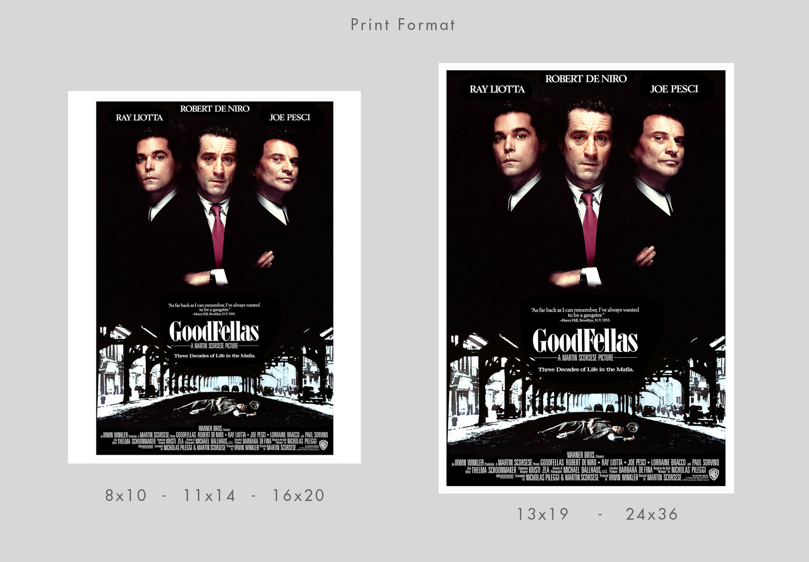 Goodfellas Movie Poster Print Redplanetgraphics - Etsy