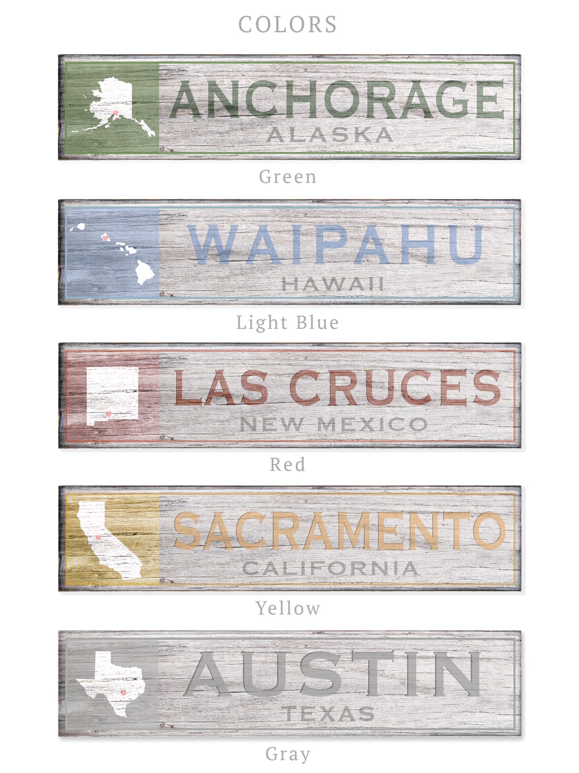 Vermont Home Decor Rustic State Sign Customizable - Etsy