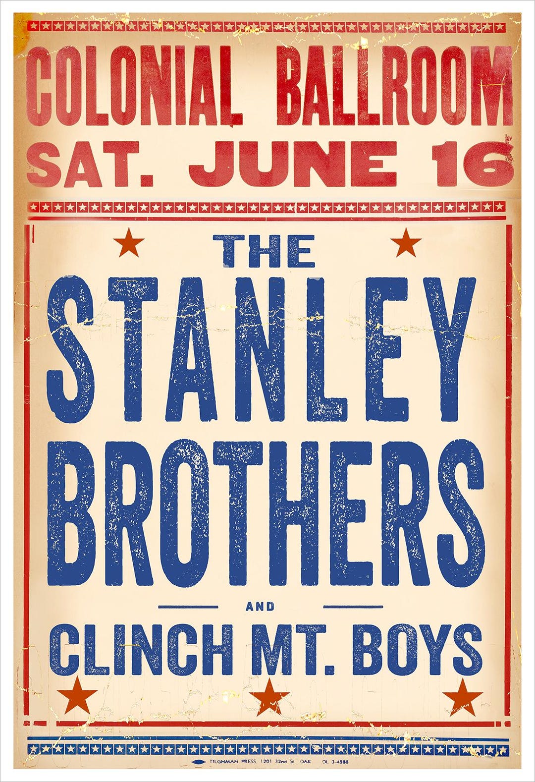 The Stanley Brothers and the Clinch Mountain Boys - Concert Poster ...