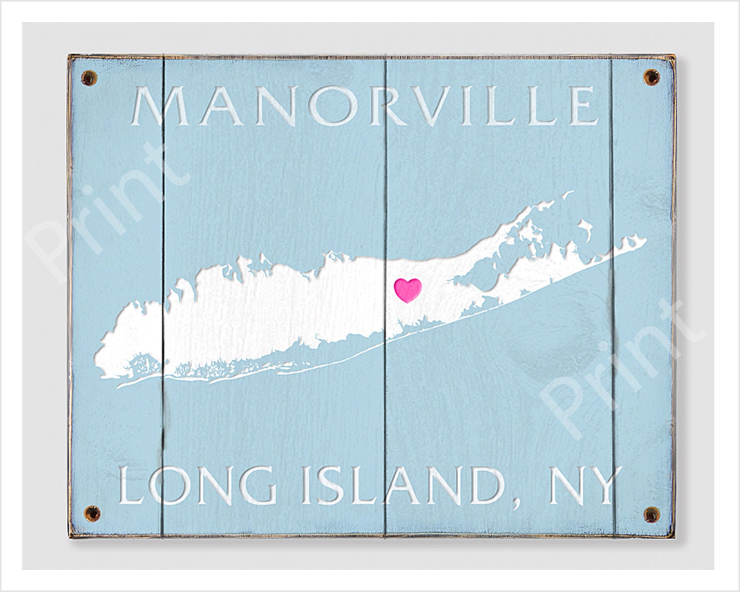 Long Island, NY Home Decor Rustic State Sign Customizable Personalized ...