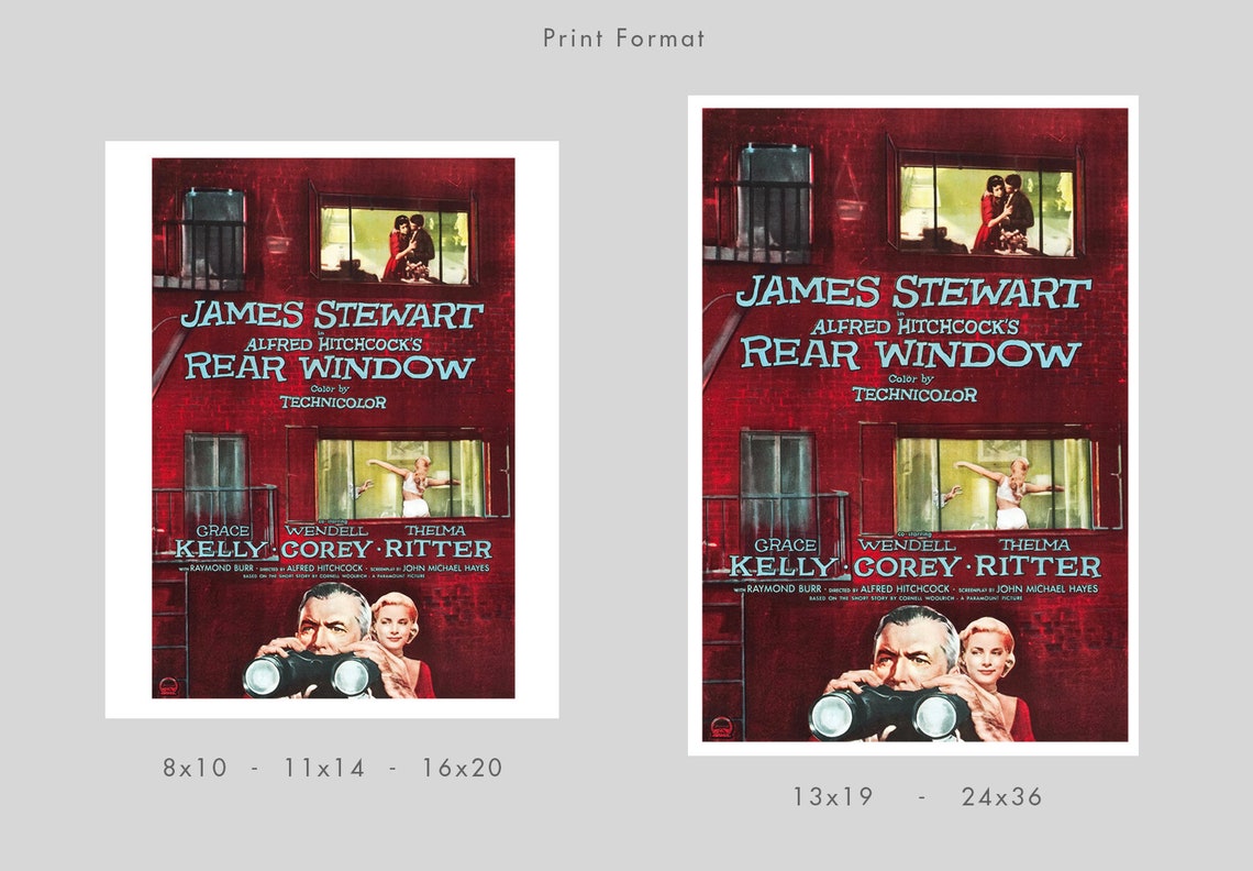 Alfred Hitchcock Rear Window Movie Poster Print - Etsy