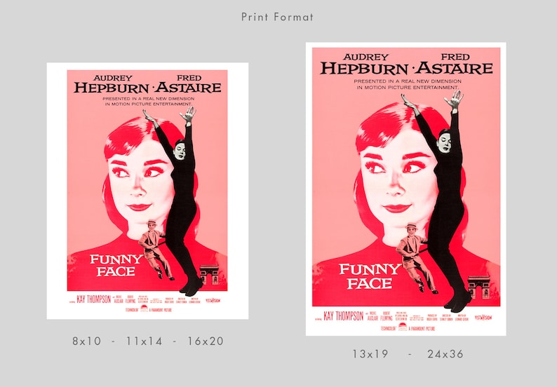 Funny Face Movie Poster Print Redplanetgraphics - Etsy
