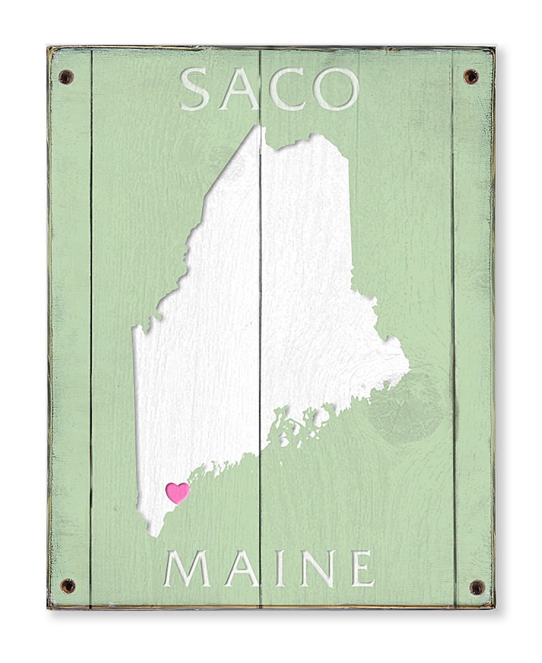 Maine Home Decor Rustic State Sign Customizable Personalized With Your ...