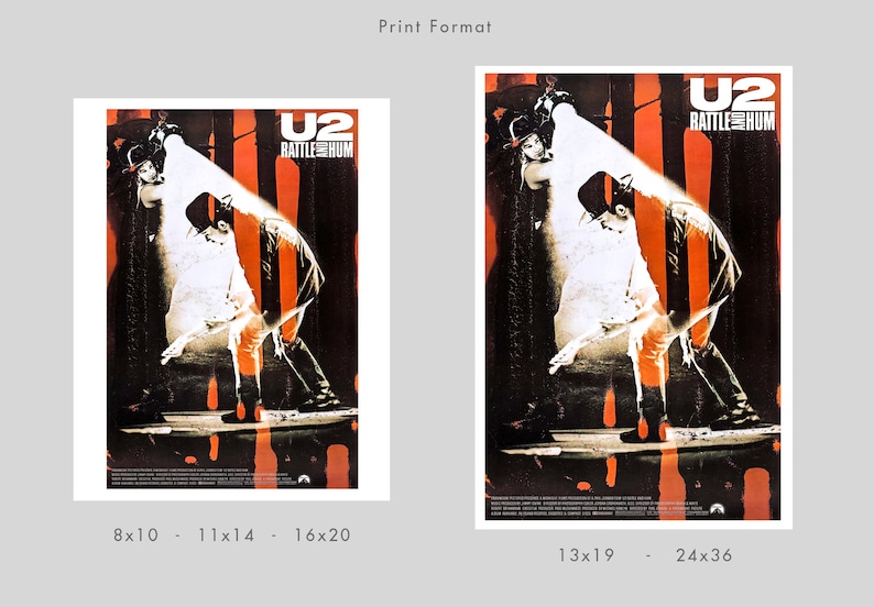U2 Rattle and Hum Movie Poster Print Redplanetgraphics - Etsy