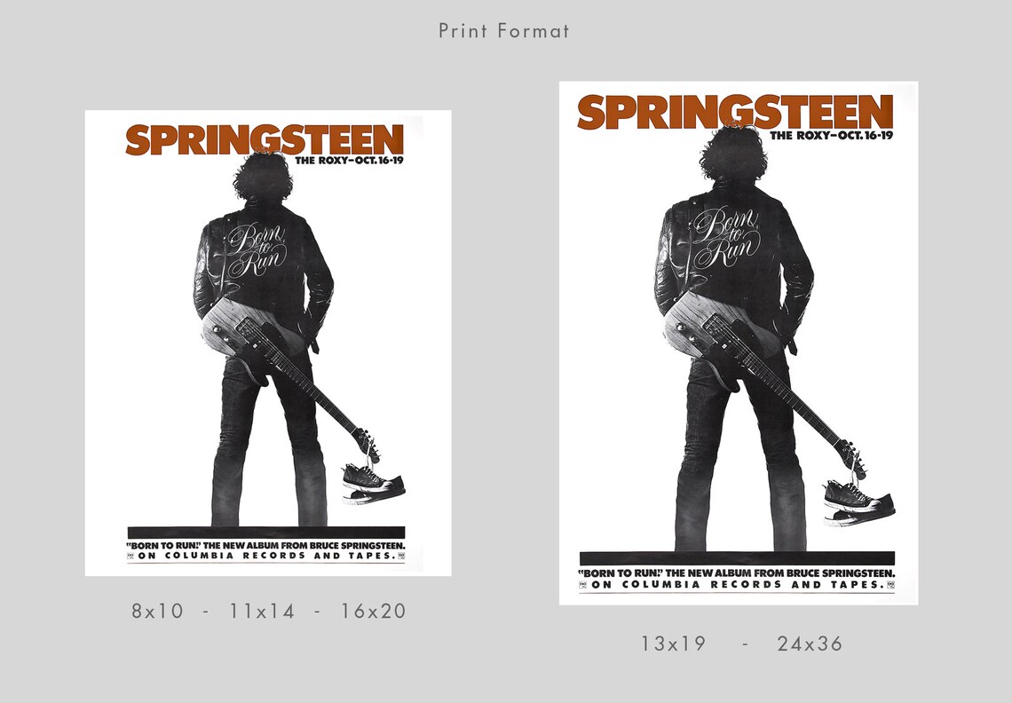 Bruce Springsteen at the Roxy 1975 Concert Poster Print ...