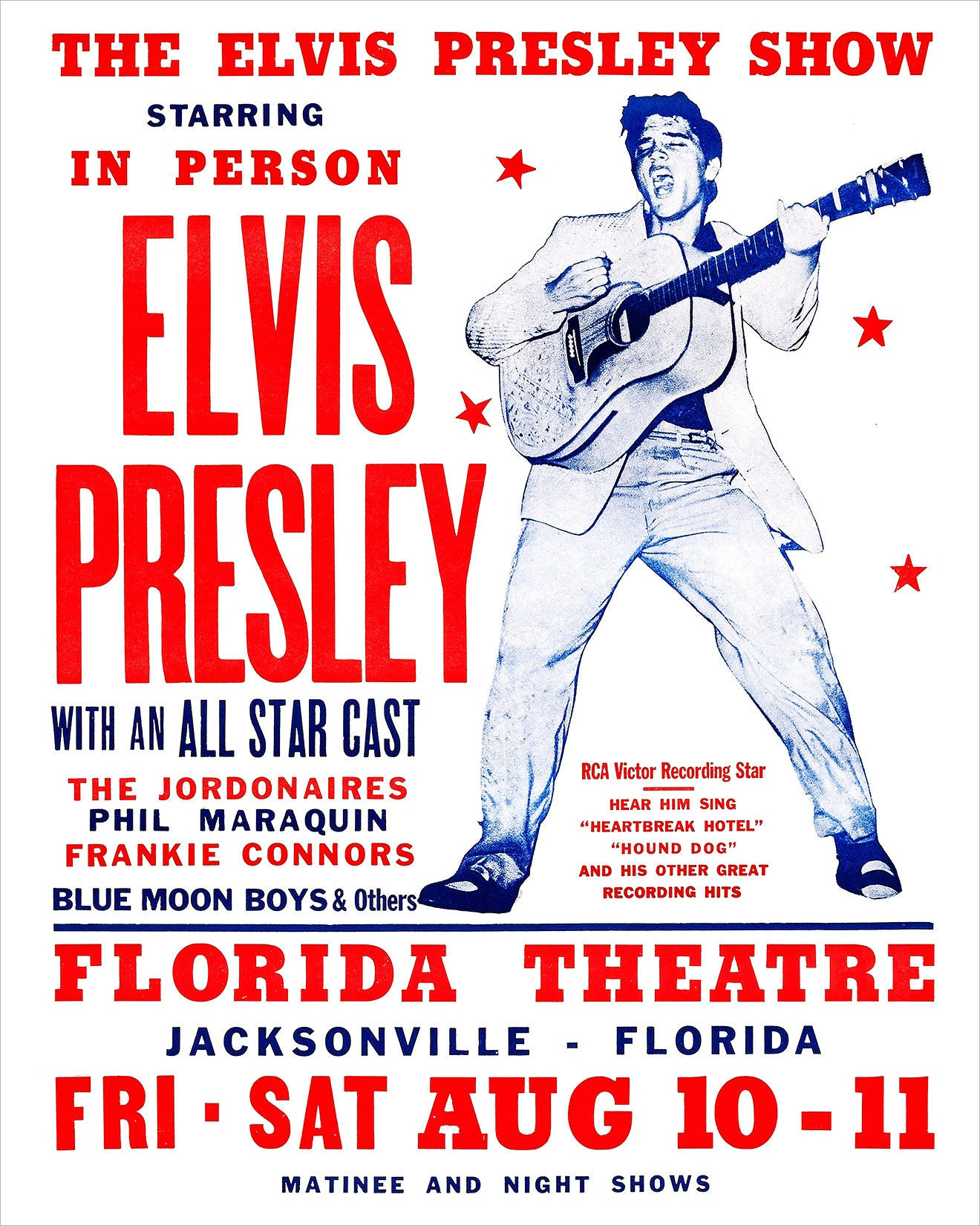 Elvis Presley 1956 Concert Poster Print Redplanetgraphics - Etsy