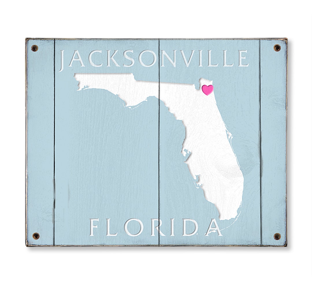 Florida Home Decor Customizable Rustic State Sign - Etsy