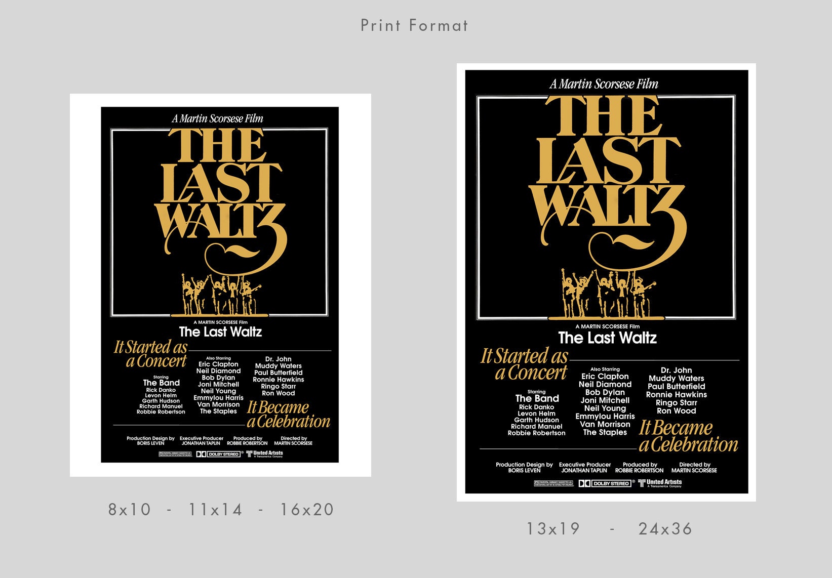 The Last Waltz - Movie Poster Print - Redplanetgraphics - Etsy
