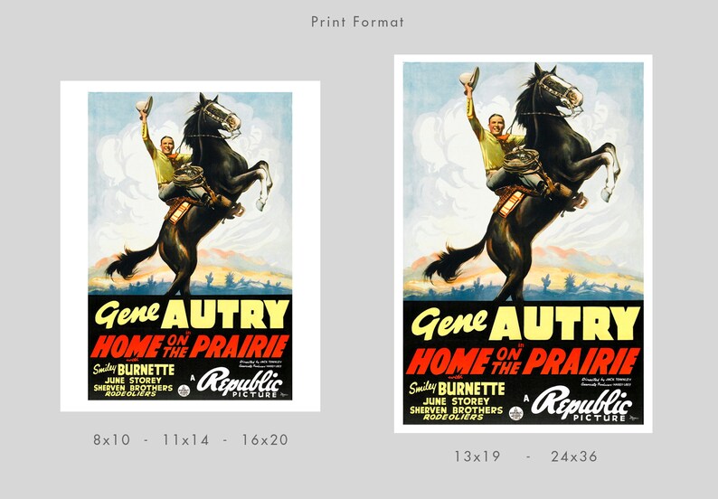 Gene Autry - Home on the Prairie - Movie Poster Print ...