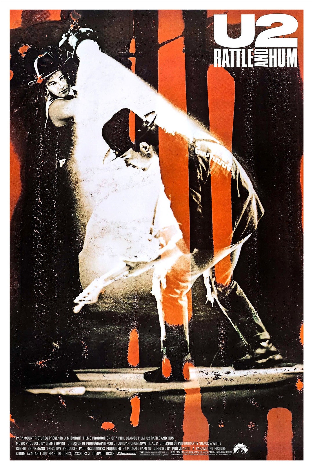 U2 - Rattle and Hum - Movie Poster Print - Redplanetgraphics - Etsy