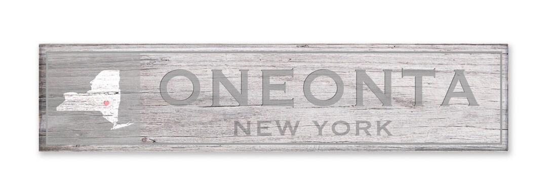New York Home Decor Rustic State Sign Customizable Personalized With ...