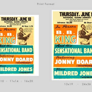 B.B. King - Concert Poster Print - Redplanetgraphics - Etsy