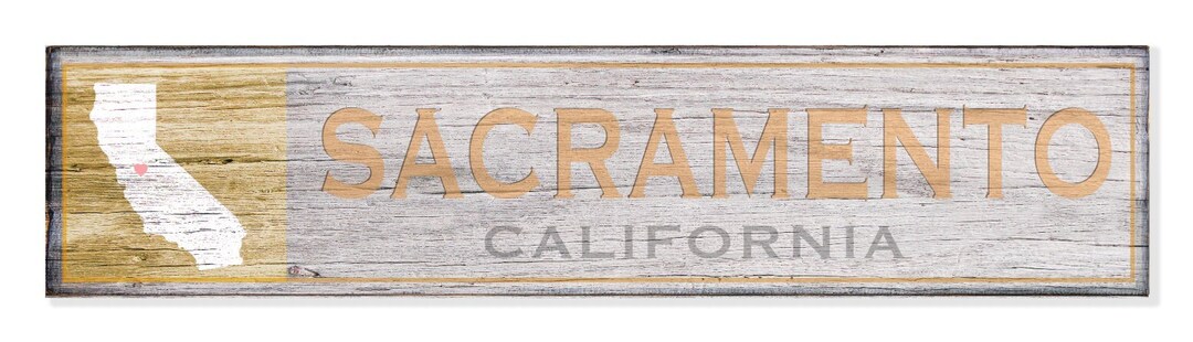 State of California Rustic State Sign Customizable Home Decor ...