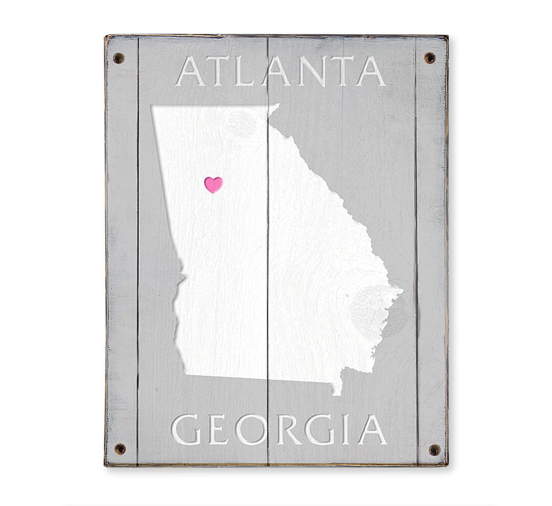 Georgia Home Decor Customizable Rustic State Sign Personalized With ...