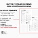 Open House Feedback Form | Home Showing Buyer Feedback, Real Estate ...