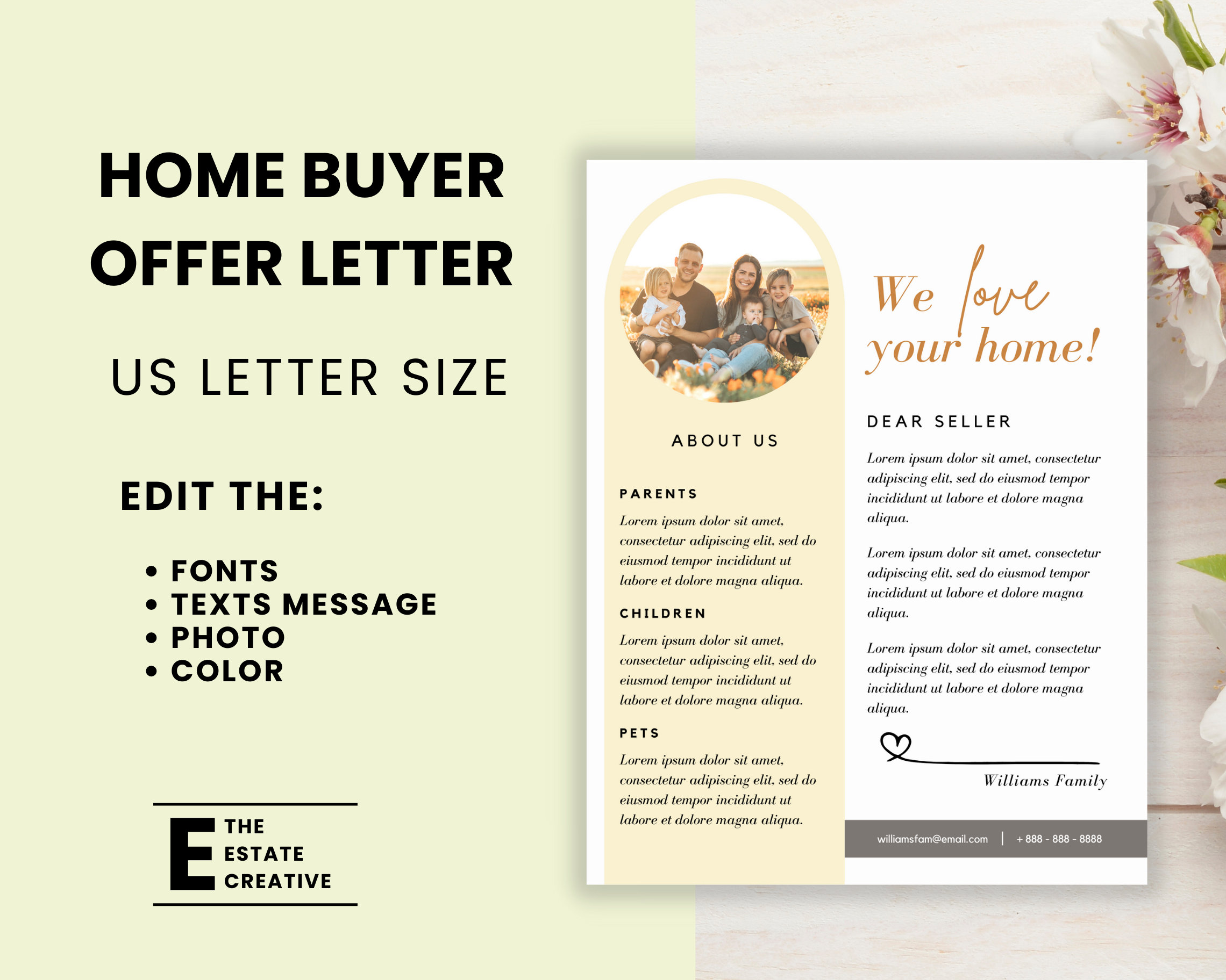 Home Offer Letter Template, Home Buyer Letter, Real Estate Marketing ...