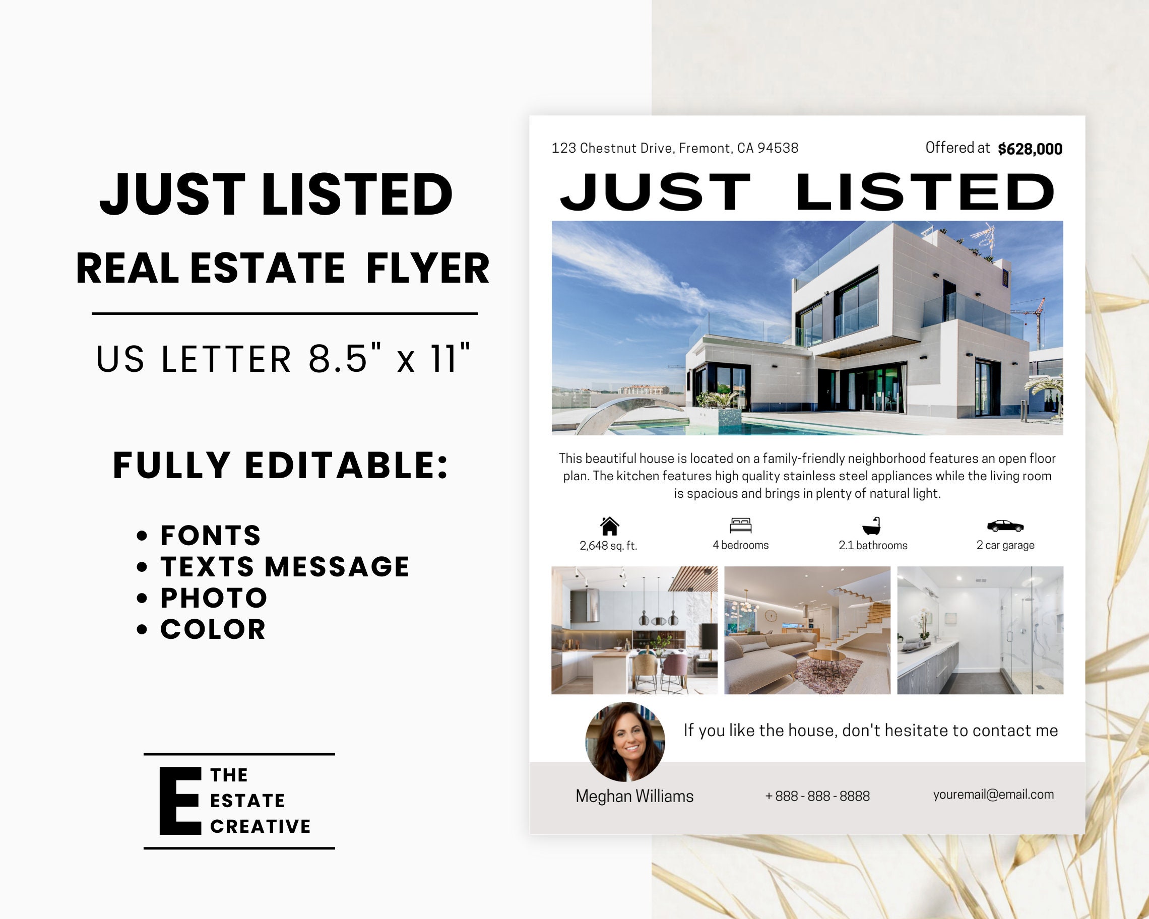 Just Listed Flyer | Real Estate New Listing Flyer, Realtor Just Listed ...