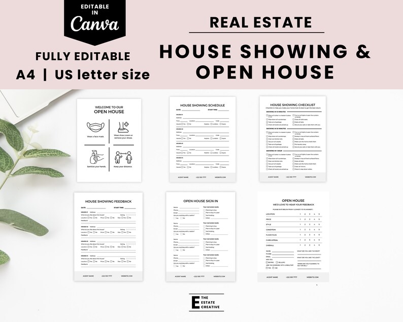 Real Estate Open House | Home Showing Checklist, Open House Sign In ...