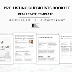 Prelisting Checklist | Home Seller Checklist, Realtor Prelisting ...