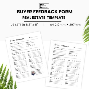Open House Feedback Form | Home Showing Buyer Feedback, Real Estate ...