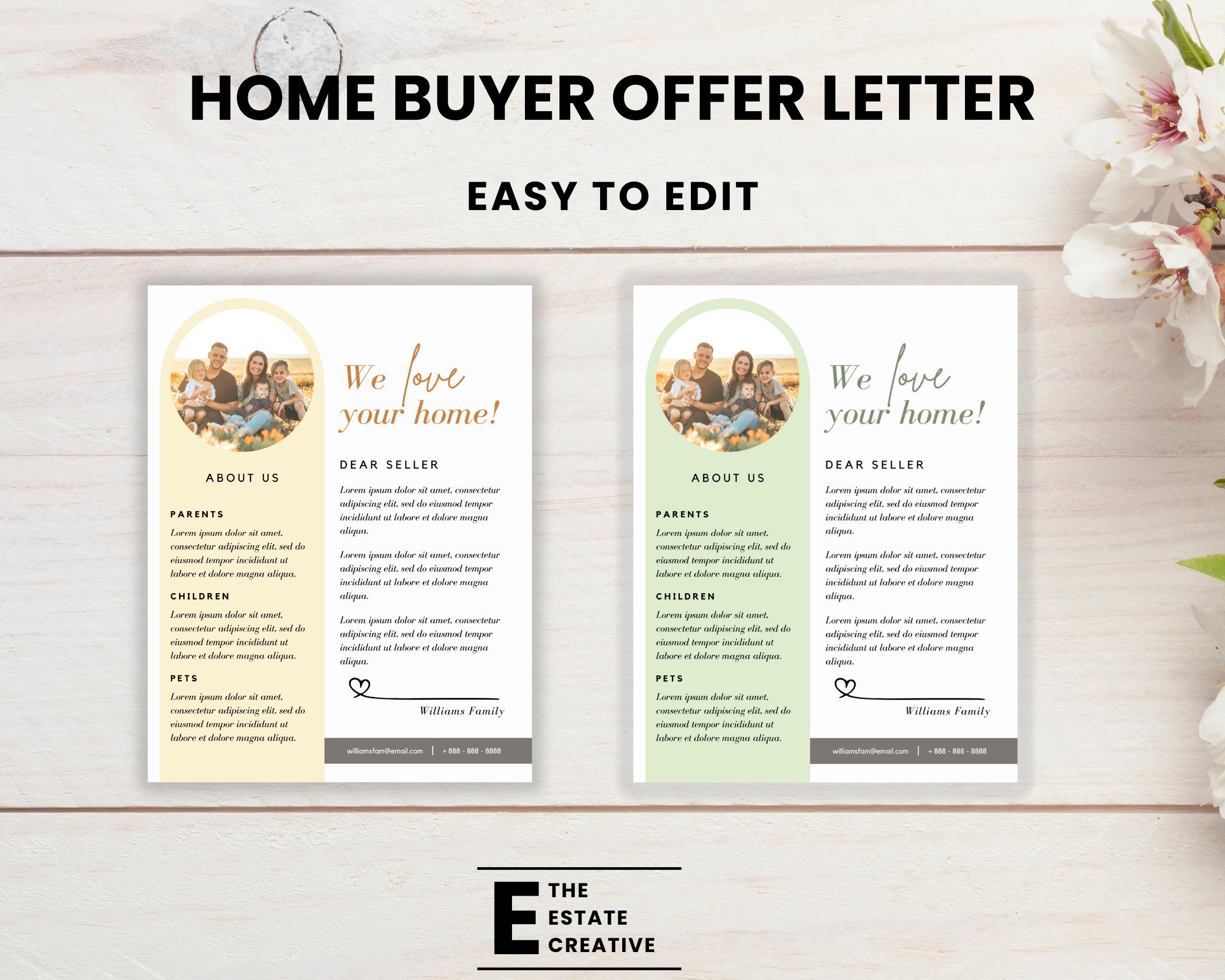 Home Offer Letter Template, Home Buyer Letter, Real Estate Marketing ...