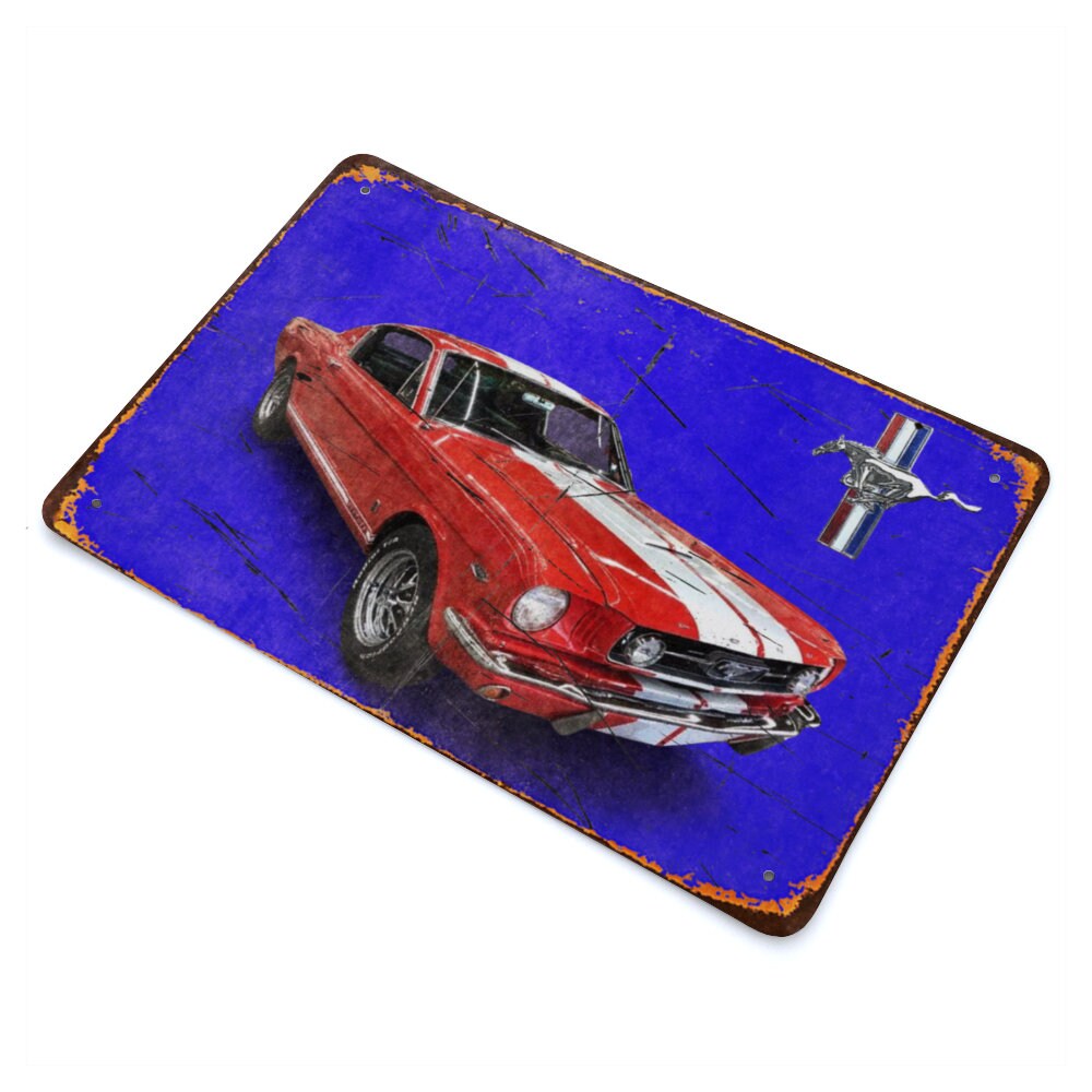 1966 Mustang Fastback Vintage Aluminum Sign 12 X 8 - Etsy