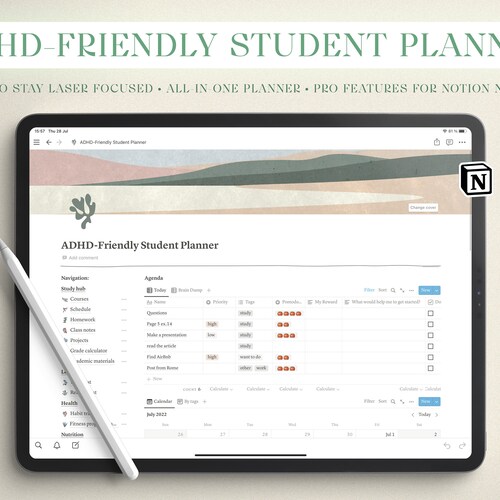 The ADHD College Student Planner - Etsy
