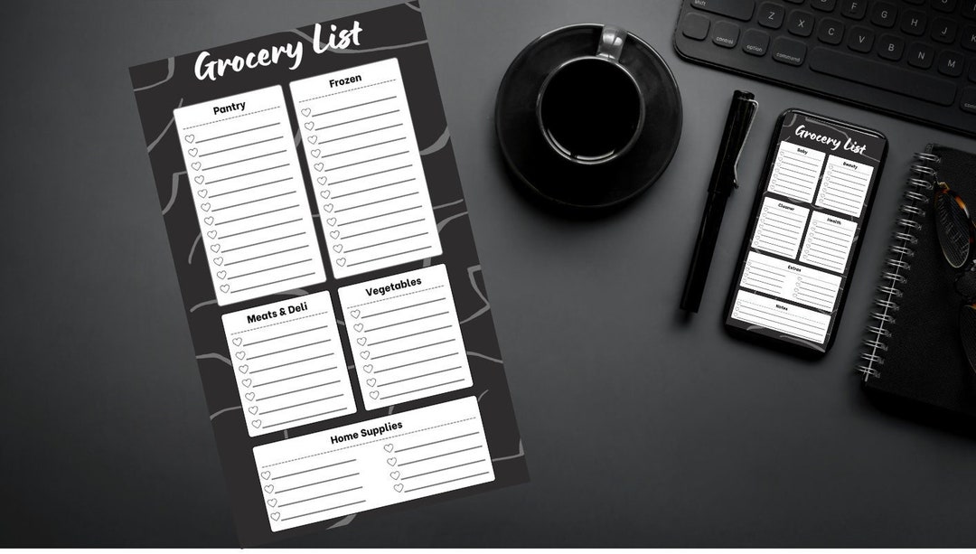 Digital Grocery List Instant Download Printable Grocery - Etsy