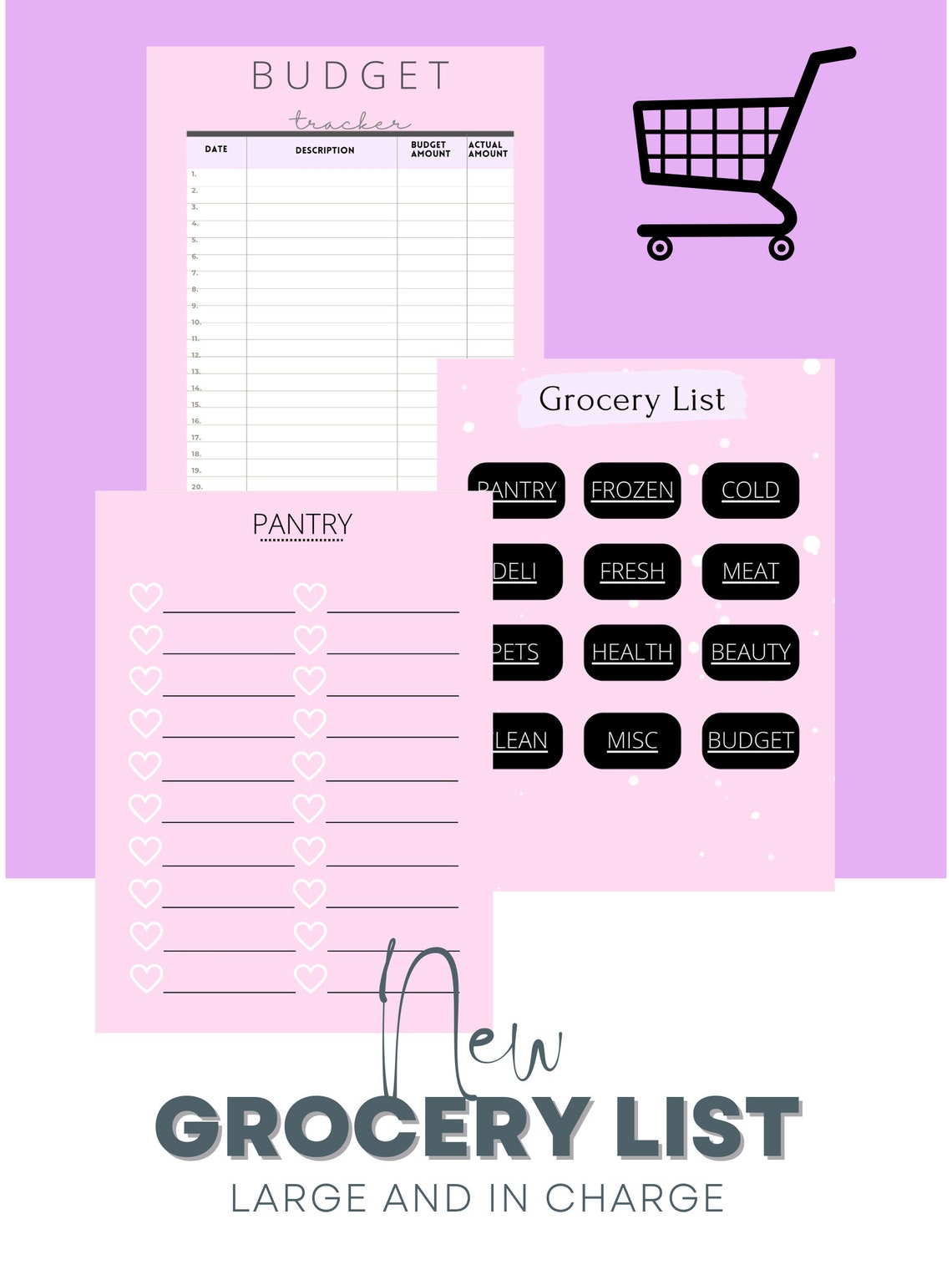 Digital Grocery List, Instant Download, Printable Grocery List, Food ...