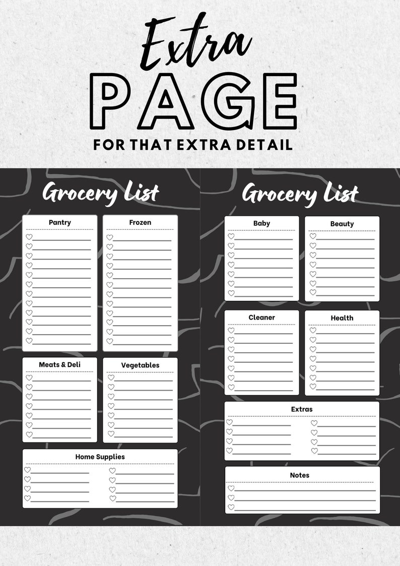 Digital Grocery List Instant Download Printable Grocery - Etsy