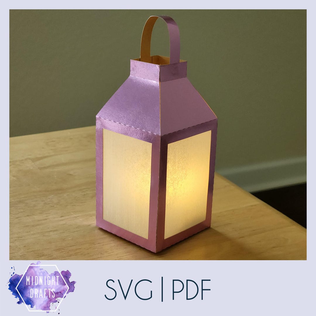 3D Simple Paper Lantern Svg Template / Easy Diy Cut File for Christmas and New Year / Cricut and ...